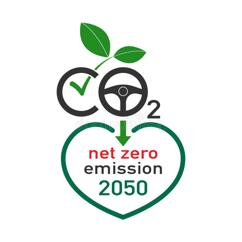 CO2 Net Zero Emission 2050 Mission Stock Vector - Illustration of ...