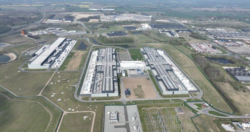 CO2 Neutral Data Center Campus in Odense, Denmark Stock Footage - Video ...