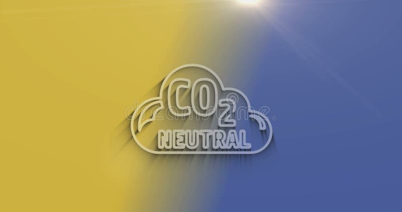 CO2 Neutral Zero Emission Decarbonize Symbol 3d with Shadow Stock ...