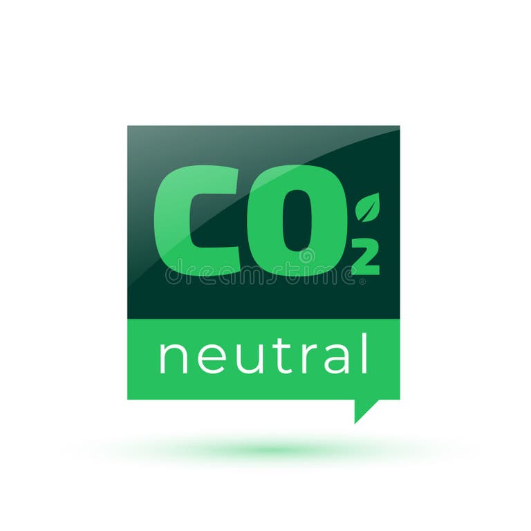 Co2 Neutral Green Symbol Protect and Save Environment Stock ...