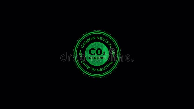 Co2 Neutral Stamp 3D Animation, Ecology, Environment, Carbon Emissions ...