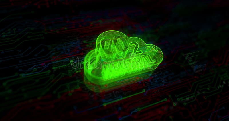 CO2 Neutral Zero Emission Decarbonize Symbol Digital Concept Stock ...