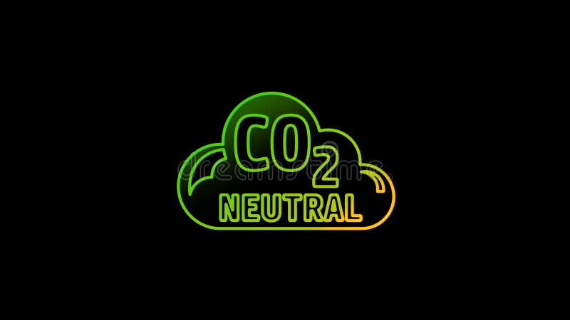 CO2 Neutral Zero Emission Decarbonize Symbol Loop Concept Stock Footage ...