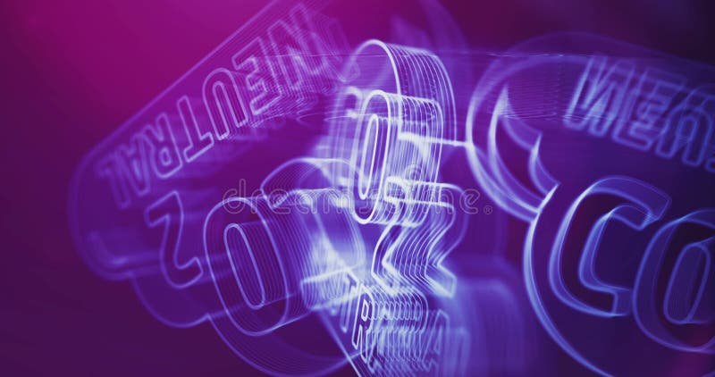 CO2 Neutral Zero Emission Decarbonize Symbol Rotating Loop Concept ...