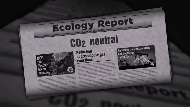 Co2 Neutral Zero Emission and Global Warming Newspaper Printing Media ...