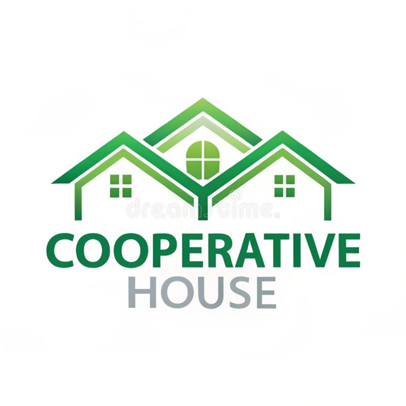 Co-op Cooperative House Model Stock Illustration - Illustration of ...