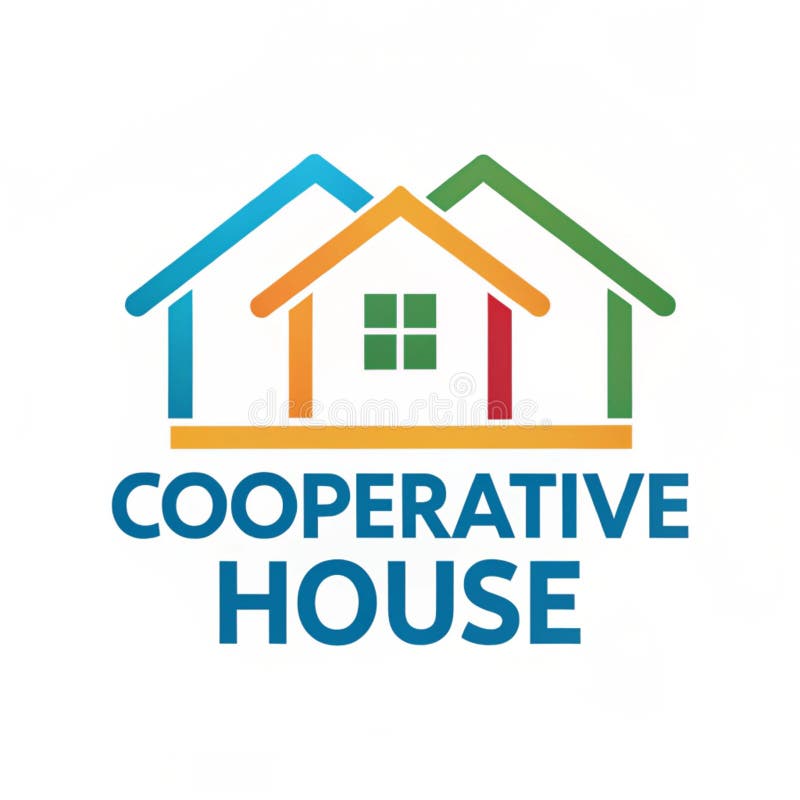 Co-op Cooperative House Model Stock Illustration - Illustration of ...