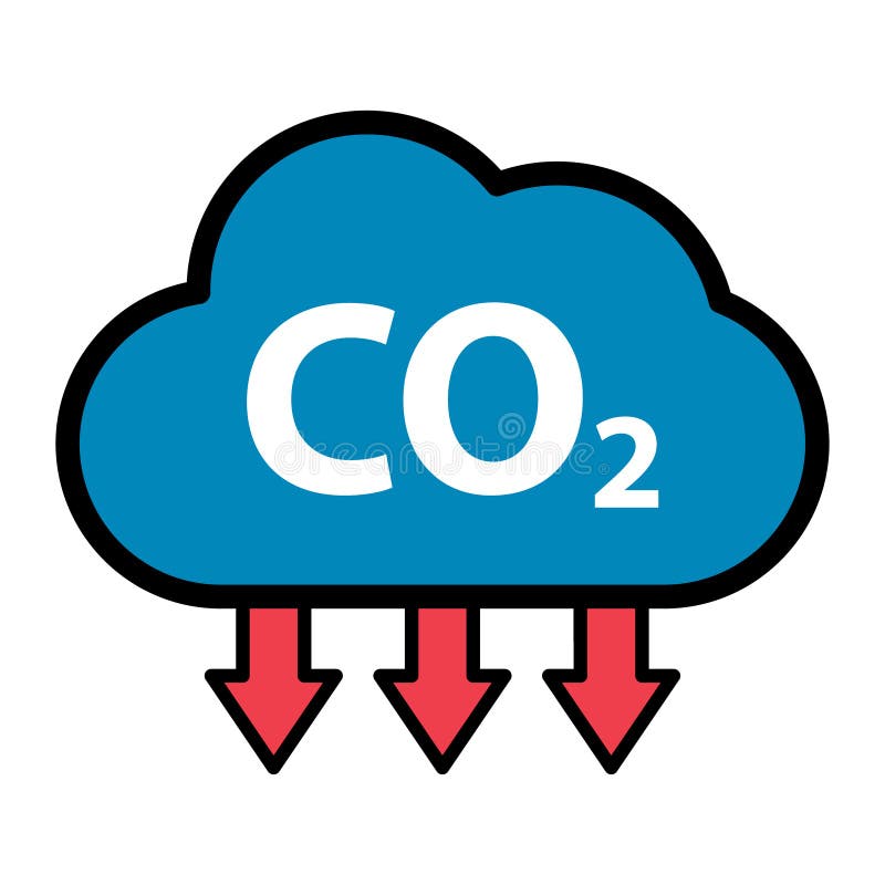 CO2 Reduce Cloud Icon, Clean Global Emission, Environment Eco Design ...
