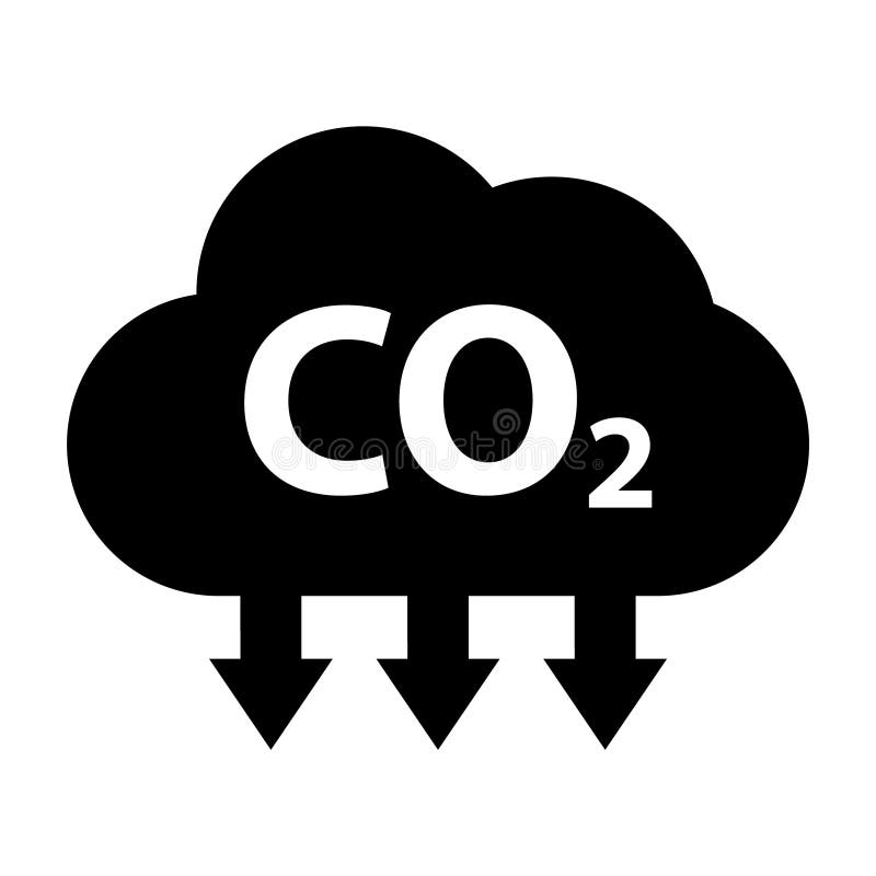 CO2 Reduce Cloud Icon, Clean Global Emission, Environment Eco Design ...