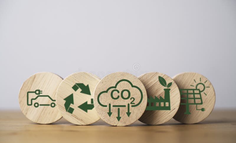 CO2 Reducing ,Recycle ,Green Factory and Electric Vehicle Icon for ...