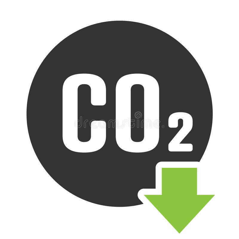 Co2 Reduction Button Eco Vector Icon Stock Vector - Illustration of ...
