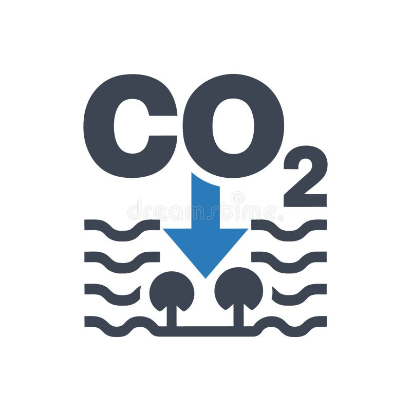 CO2 Reduction Climate Icon stock illustration. Illustration of vector ...