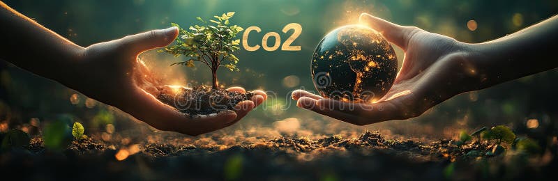 CO2 Reduction: a Greener Future Stock Illustration - Illustration of ...