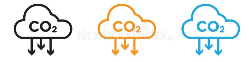 CO2 Reduction Vector Logo Set Collection for Web App Ui Stock Vector ...