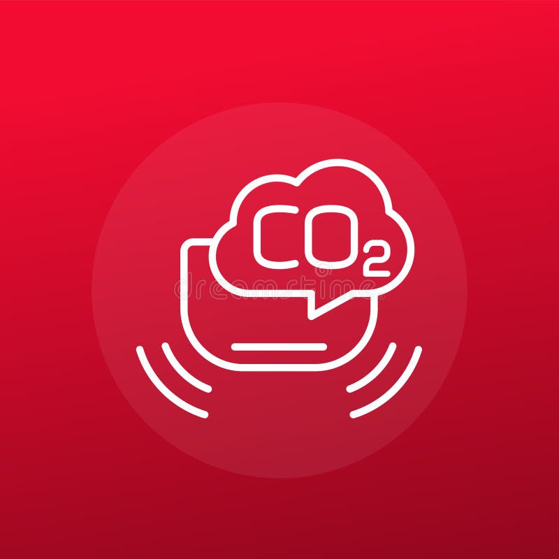 Co2 Sensor Icon, Carbon Dioxide Detection Vector Stock Illustration ...