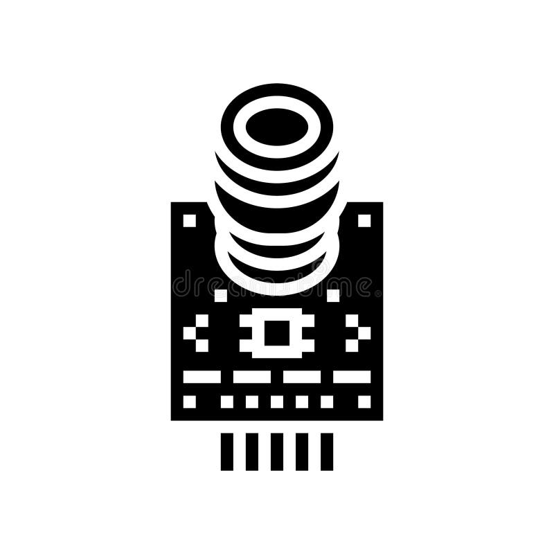 Co2 Sensor Module Glyph Icon Vector Illustration Stock Vector ...