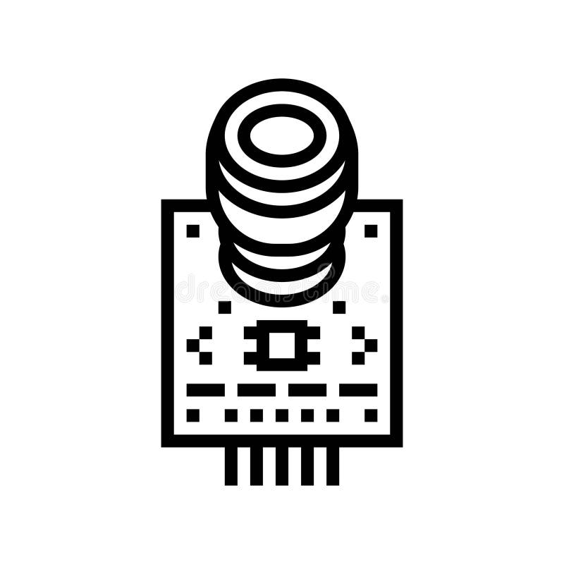 Co2 Sensor Module Line Icon Vector Illustration Stock Vector ...