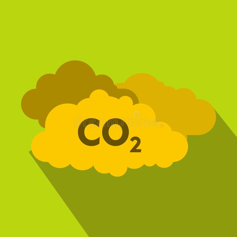 CO2 Sign in a Cloud Icon, Cartoon Style Stock Vector - Illustration of ...
