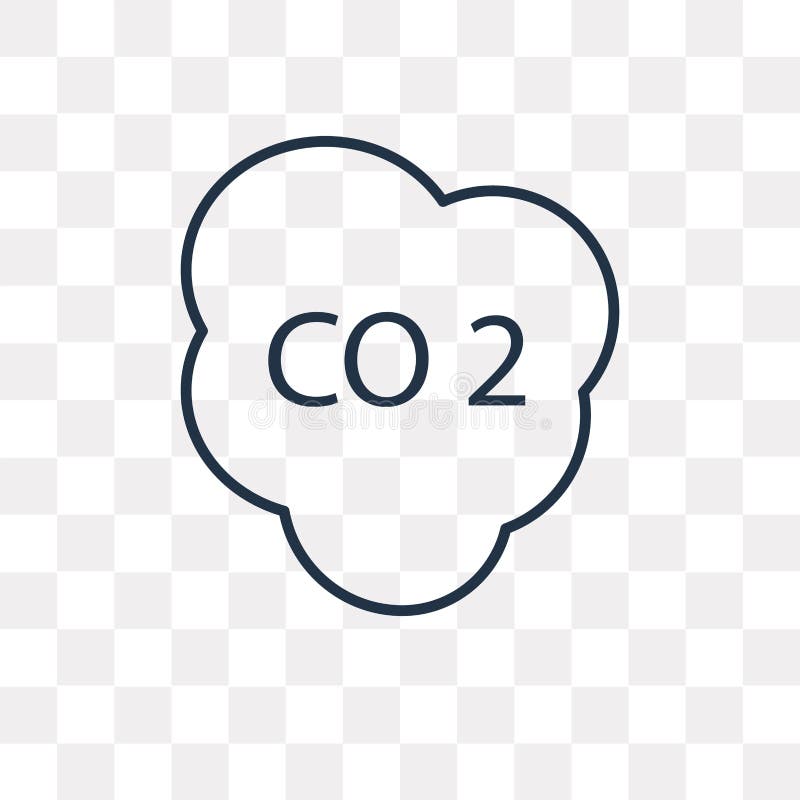 Co2 Vector Icon Isolated on Transparent Background, Linear Co2 T Stock ...