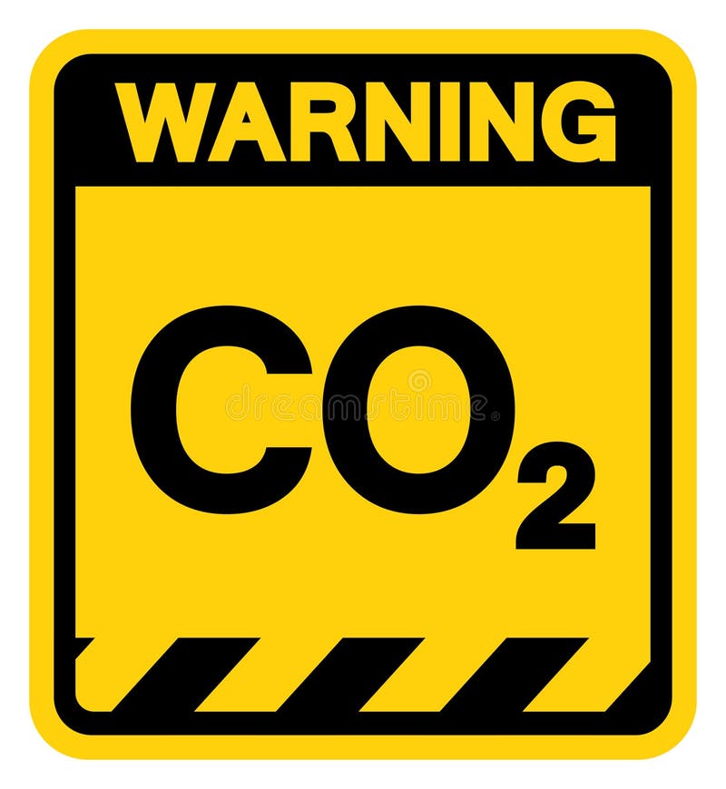 CO2 Warning Sign, Vector Illustration, Isolate on White Background ...