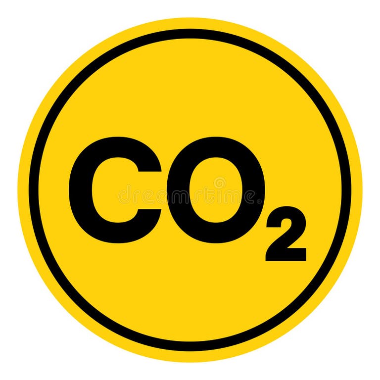 CO2 Warning Sign, Vector Illustration, Isolate on White Background ...