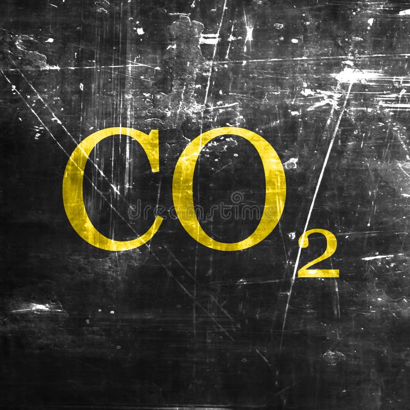 CO2 warning sign stock illustration. Illustration of effect - 68254278