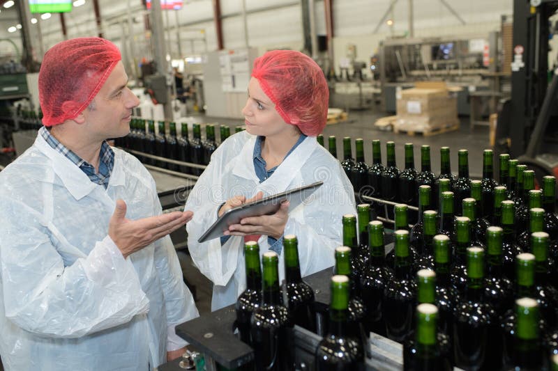 Co-workers on Inspection Quality Control Stock Image - Image of glass ...