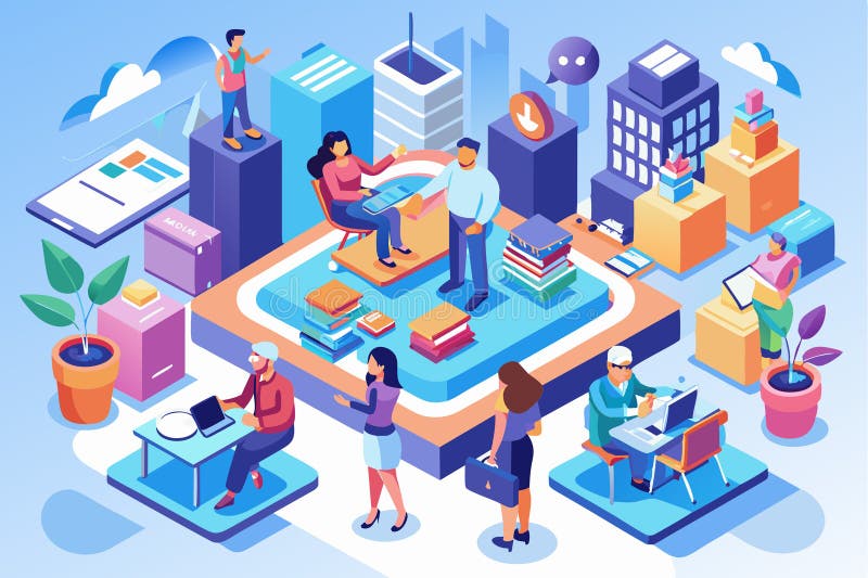 Co-workers Interact and Work in a Vibrant, Customizable Isometric ...