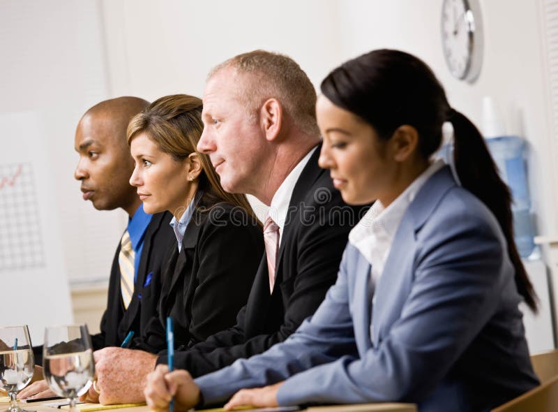 Co-workers Having Meeting in Conference Room Stock Photo - Image of ...