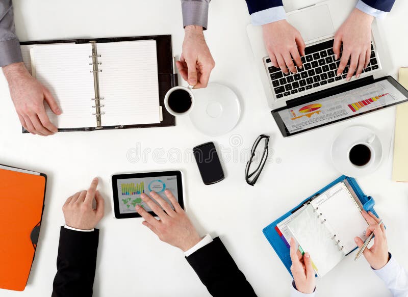 Office teamwork concept stock image. Image of corporate - 105111575
