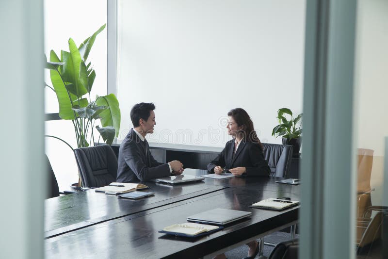 Co-workers in meeting room stock photo. Image of meeting - 31695514