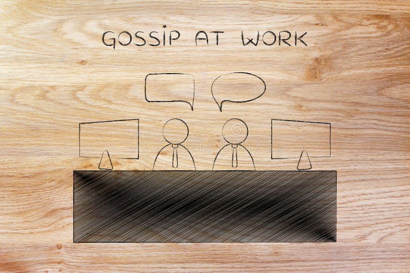 Co-workers Talking at the Office, Gossip at Work Stock Photo - Image of ...