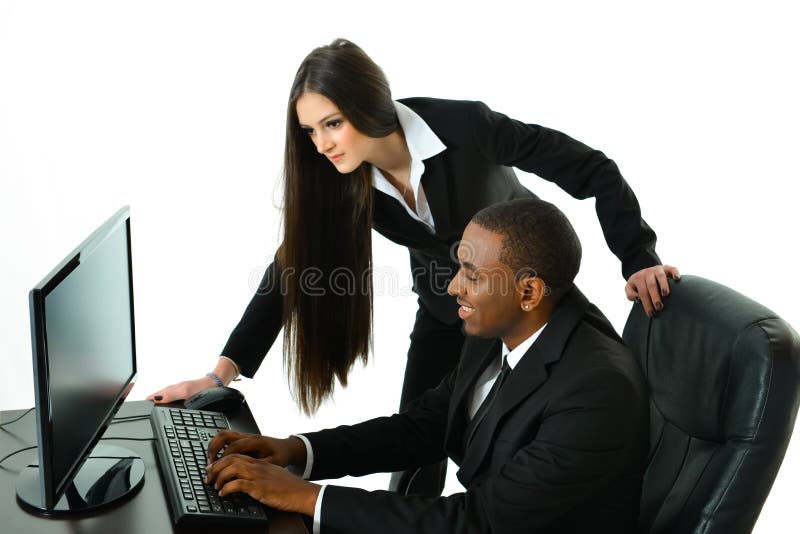 Co-Workers stock photo. Image of authority, team, typing - 30772872