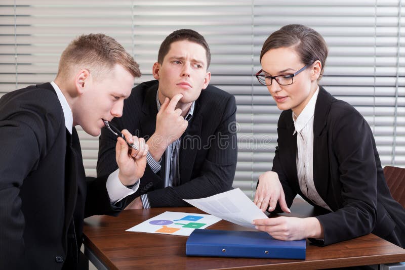 Co-workers during Working in Office Stock Photo - Image of formal, suit ...
