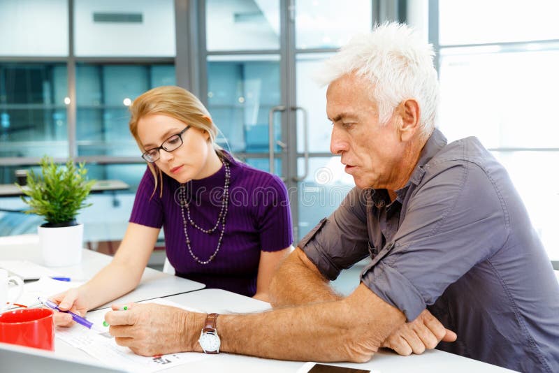 Co-workers Working Together Stock Photo - Image of office ...