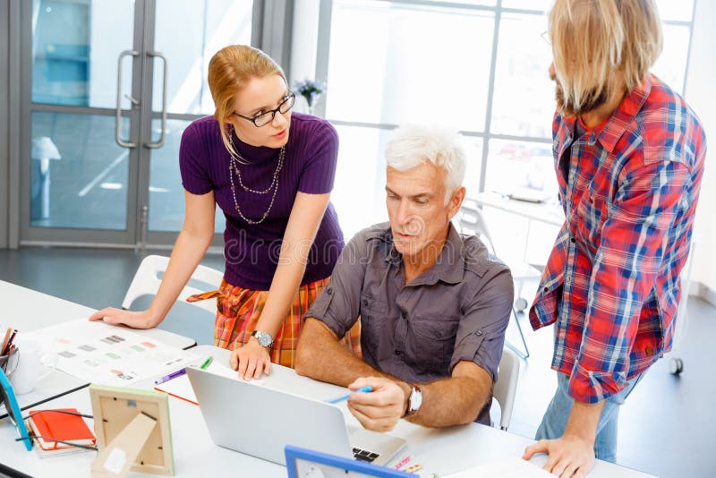 Co-workers Working Together Stock Photo - Image of design, designer ...