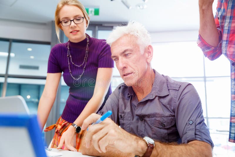 Co-workers Working Together Stock Image - Image of teamwork, persons ...