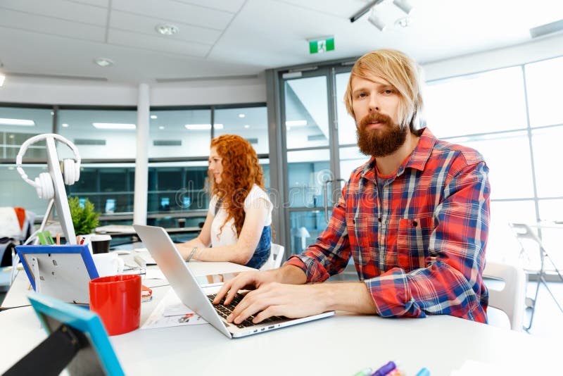 Co-workers Working Together Stock Image - Image of design, teamwork ...