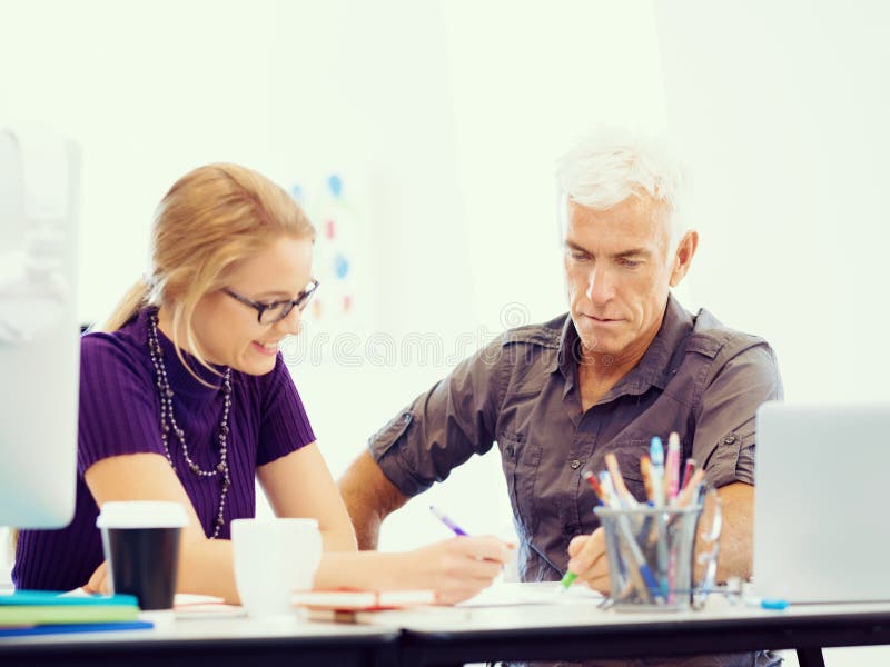 Co-workers Working Together Stock Image - Image of 2530, professional ...