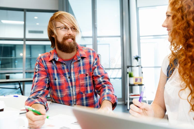 Co-workers Working Together Stock Image - Image of businesswoman ...