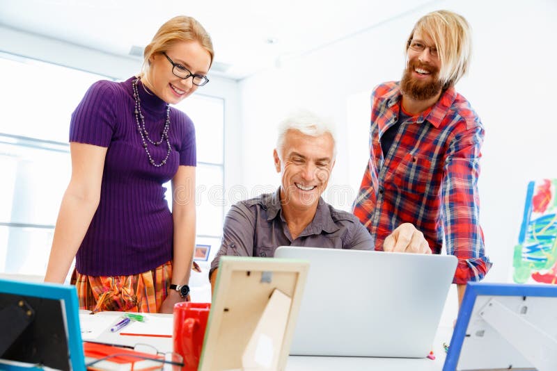 Co-workers Working Together Stock Photo - Image of coworkers, adult ...
