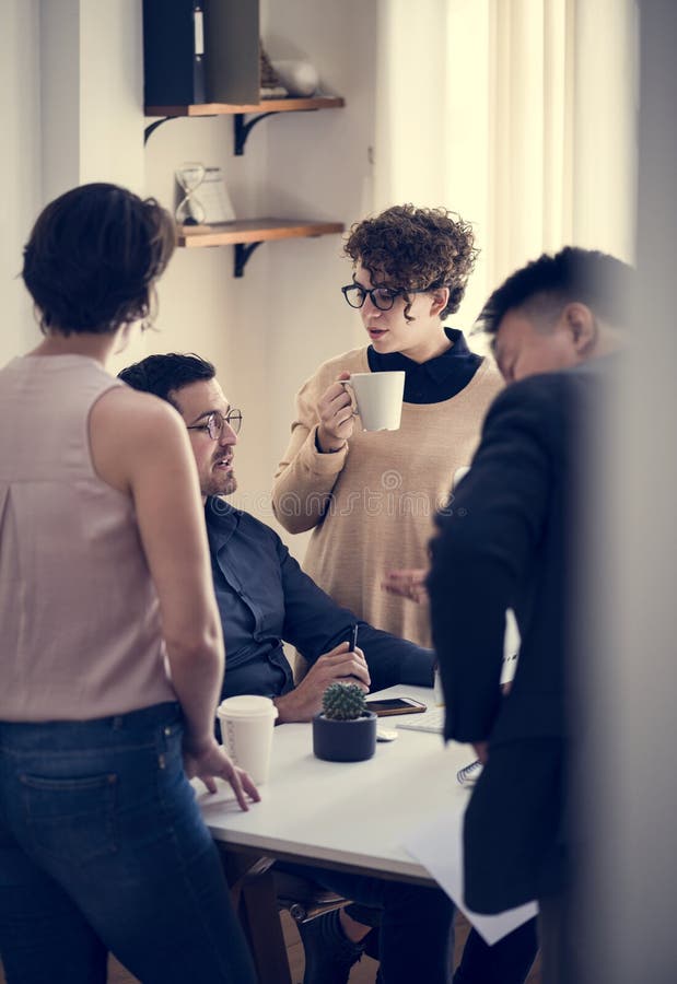 Co-workers Working Together in the Office Stock Image - Image of people ...