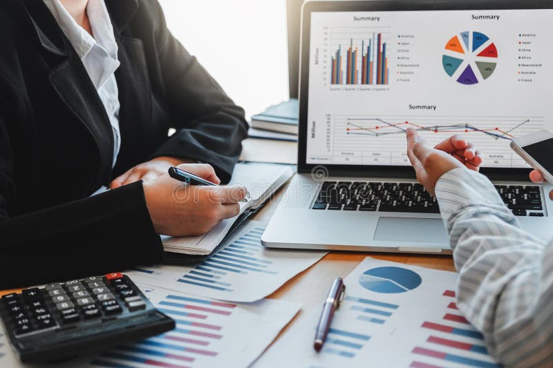 Co-working Business Team Accounting Investment and Saving Cost ... Co-working Business Team Accounting Investment and Saving Cost ...