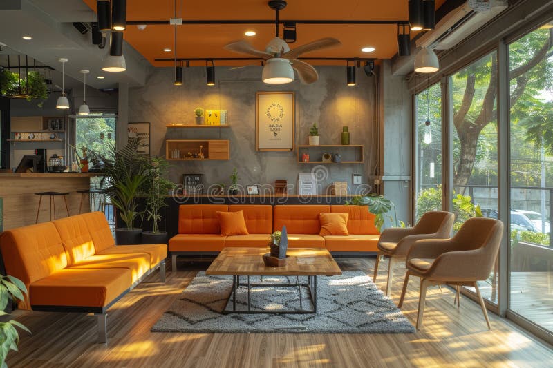Cozy and Modern Co-Working Hub Inviting Creativity and Collaboration ...