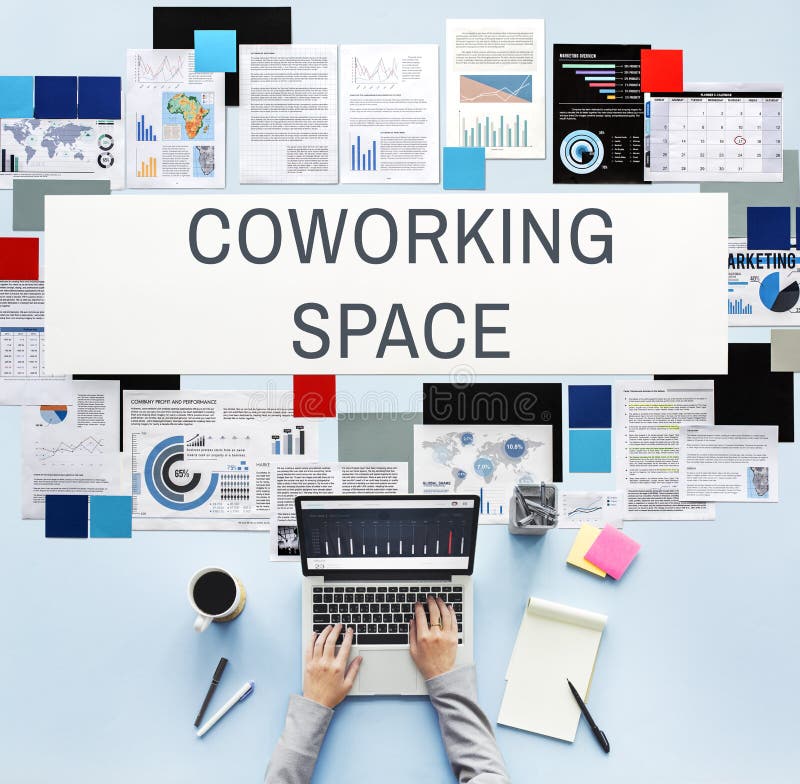 Co Working Space Architecture Plan Map Blueprint Design Concept Stock ...