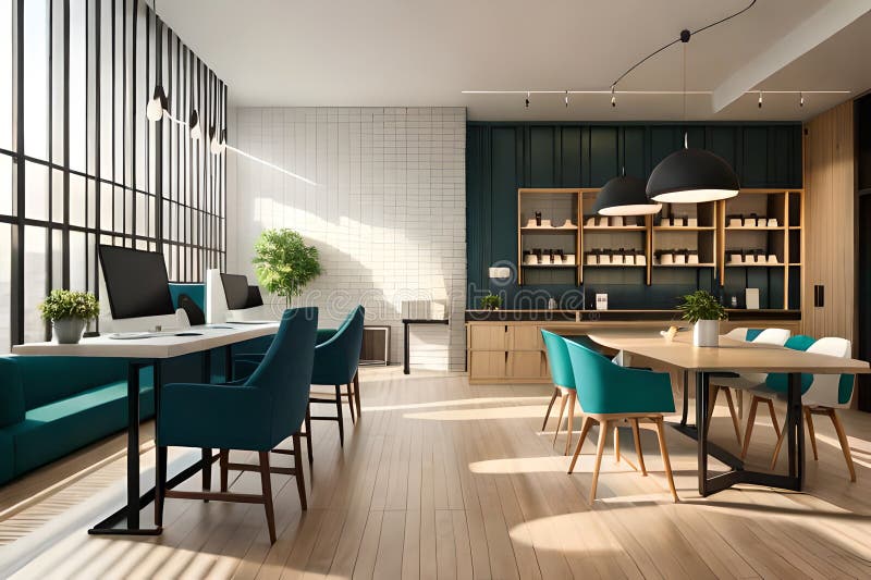 Co Working Space Concept.Generative AI Illustration Stock Illustration ...