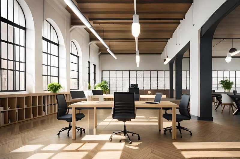 Co Working Space Concept.Generative AI Illustration Stock Illustration ...