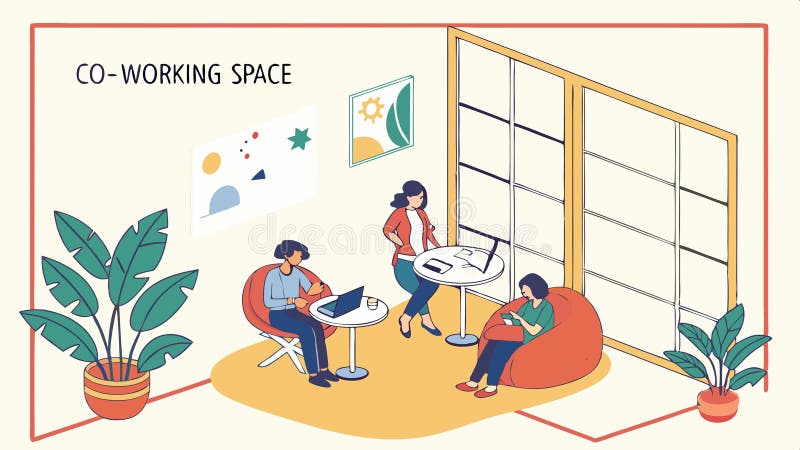 Co,working Space Interior, Modern Office and Collaborative Work ...