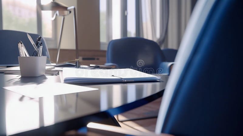 Co-working Space in Modern Interior. Generative AI Stock Illustration ...