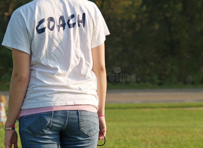 Coach stock photo. Image of trainer, jeans, female, coach - 4781606